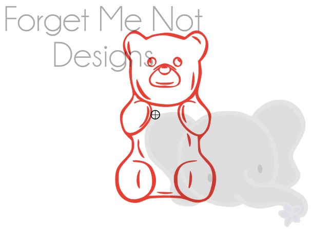 how to draw a gummy bear easy