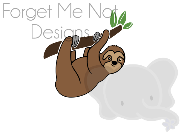 Sloth Cut File – Forget Me Not Designs